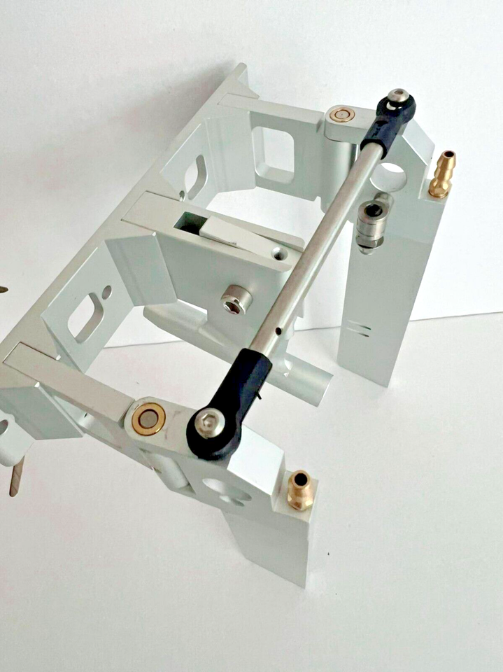 Alu dual water pickup rudder for 1/4" 6.35mm flex shaft rc boat silver ...