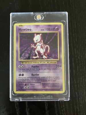 Pokémon TCG Mewtwo Base Set 10/102 Holo Unlimited Holo Rare | eBay