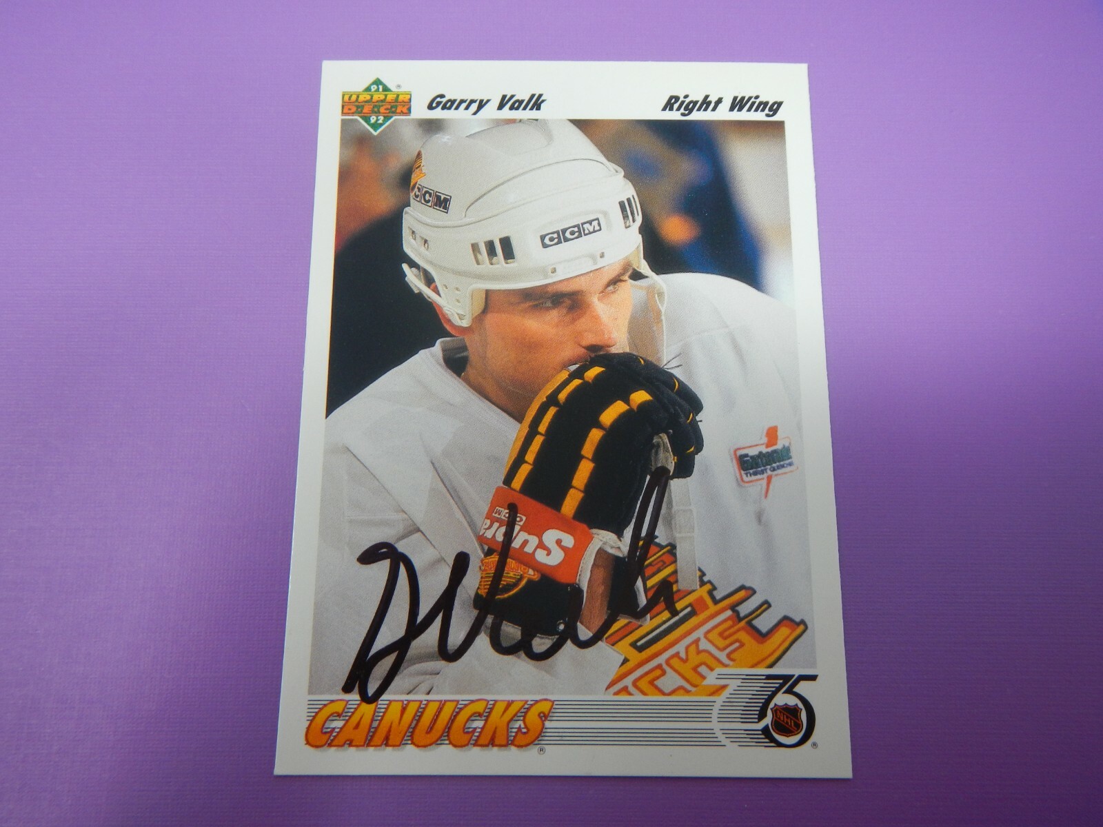 1991-92 Upper Deck Hockey Garry Valk Canucks #152 Autograph | eBay