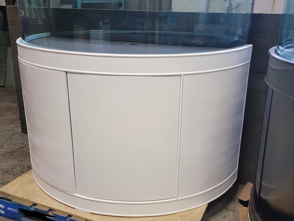 Display 200 Gallon 1/2 Half Cylinder Glass Reef Ready Aquarium Ensemble ...