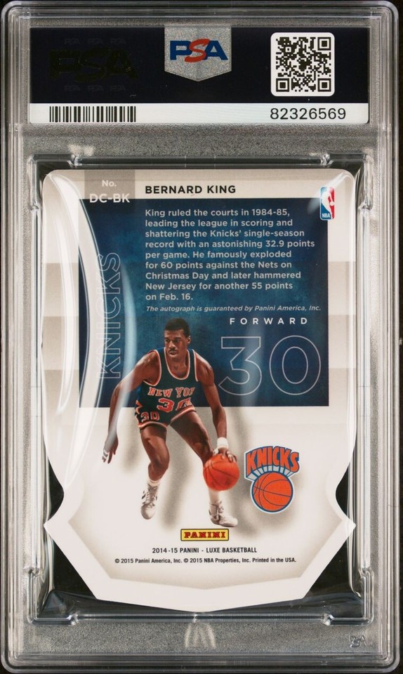 PSA 8 - BERNARD KING #d 1/40 Auto ON-CARD - 2014 Panini Luxe Die Cut ...