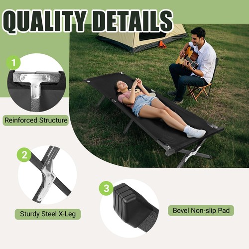 Camping Cot, Cots for Sleeping with Storage Bag, Portable and ...