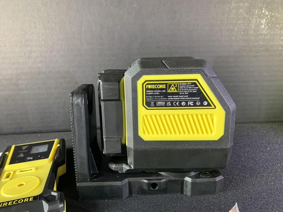 Firecore Professional Green Cross Line Laser, 130ft With Receiver Self ...