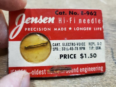 Vintage Jensen E-962 HiFi Needle Stylus for Electro-Voice 0-2 O-2 33/45 ...