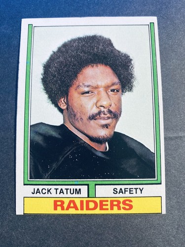 1974 Topps Football Jack Tatum Oakland Raiders Card #14 Hall of Famer ...
