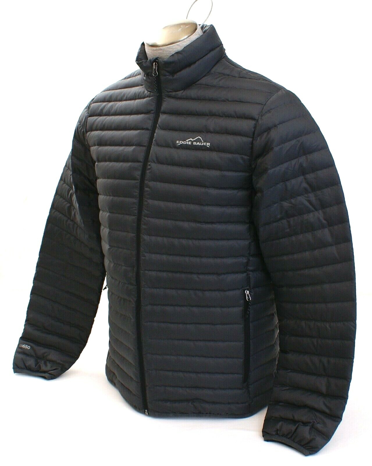 Eddie Bauer Gray Microlight Traveler Zip Front Down Jacket Men's NWT | eBay