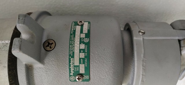 Appleton Powertite Plug AP20033CD 200 Amp 3w 3 Pin 600 VAC 50-400hz No ...