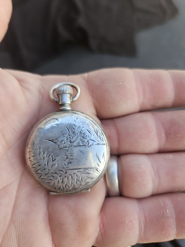 Vintage Leader Coin Silver Pocket Watch Case 900 Fine Engraved Hunting ...