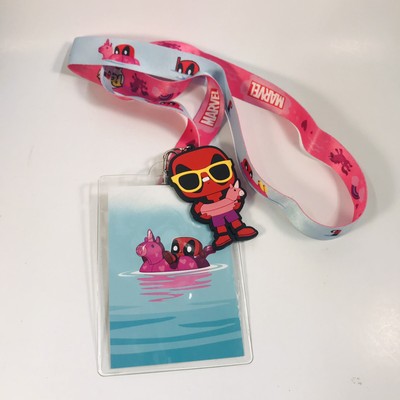 Marvel Deadpool Funko Pop Unicorn Floatie Vinyl Lanyard Keychain Badge ...