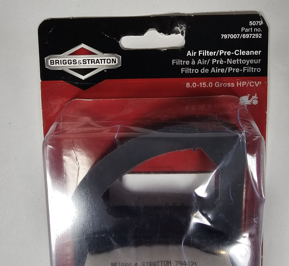 Briggs & Stratton Air Filter & Pre-Cleaner 797007 / 697292 - NEW - 5079 ...