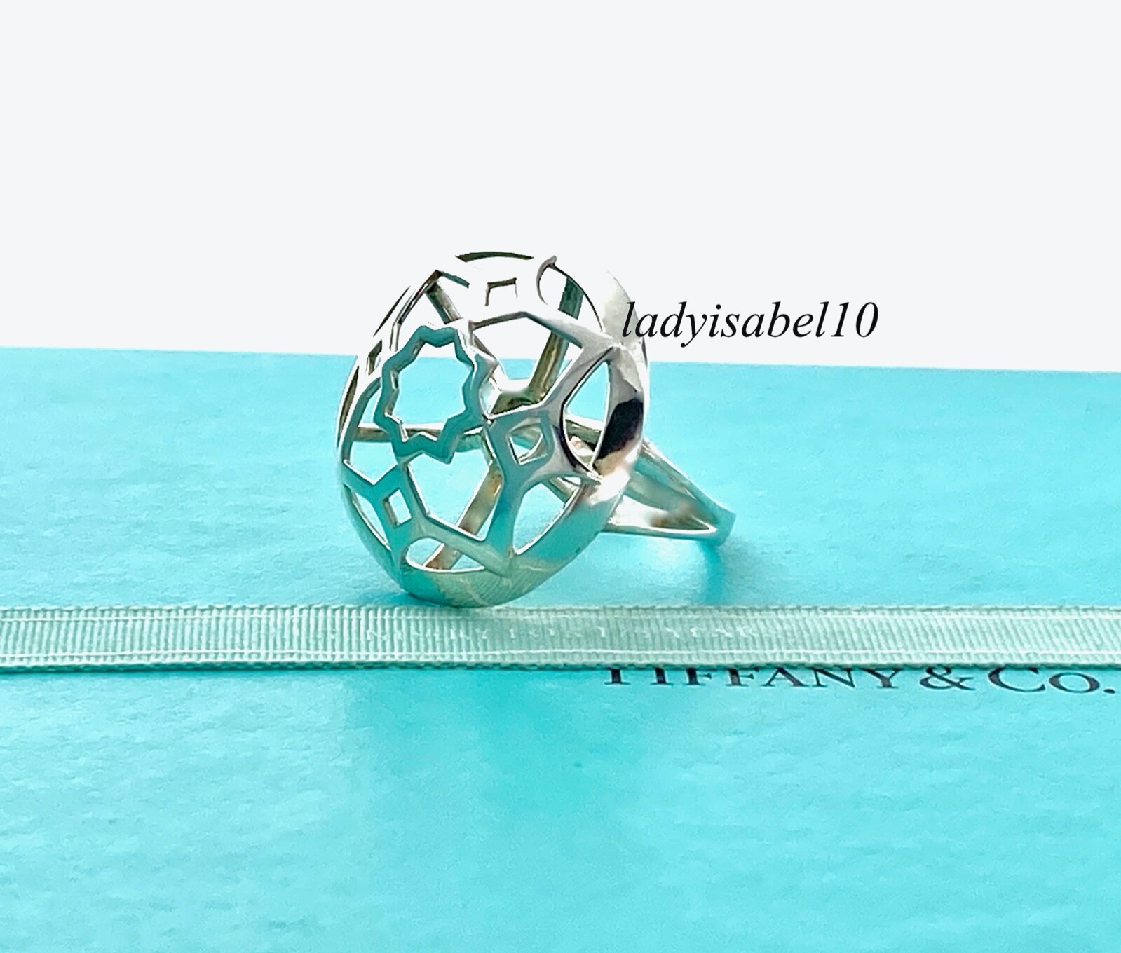 Tiffany & Co Sz 5 Zellige Large Ring Paloma picasso Sterling Silver ...