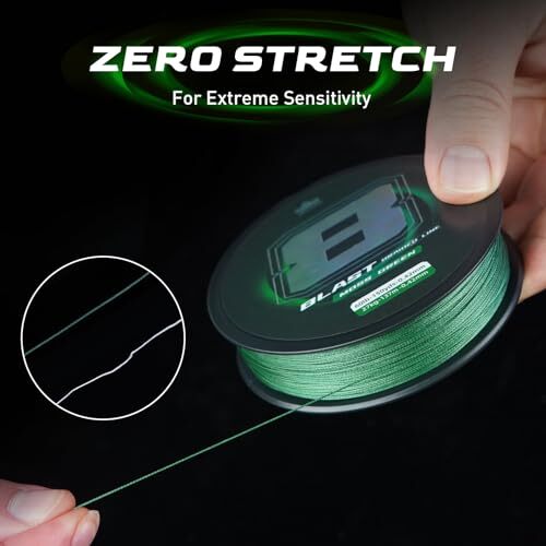 Blast Braided Fishing Line, Ultra-Strong & Ultra 8LB (300 Yards) Moss ...