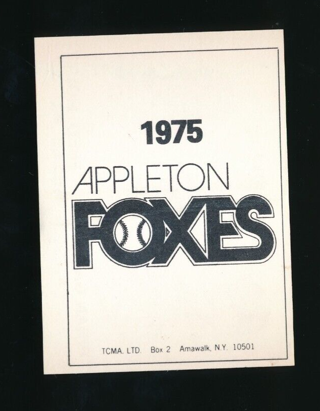 1975 TCMA Appleton Foxes Batboys Brian Garvey Fred Holtz Greg Mielke ...