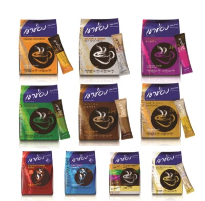 Coffee 3 in 1 Mix Powder Instant Stick Khao Shong Thai Flavor Mocha ...