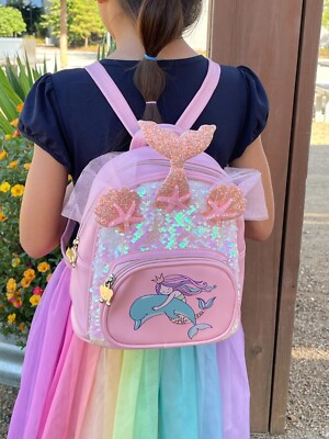 The Little Mermaid Backpack | Sequin Mermaid Tails Backpack | Girls ...