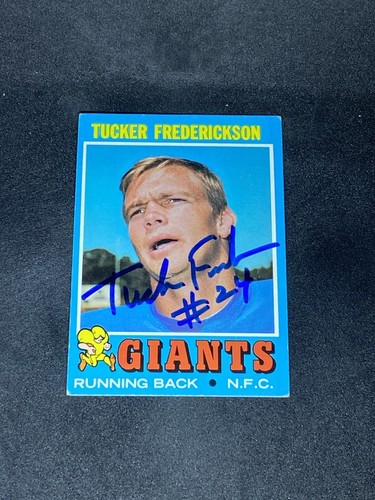Tucker Frederickson 1971 Topps #101 New York Giants Auto Autographed ...
