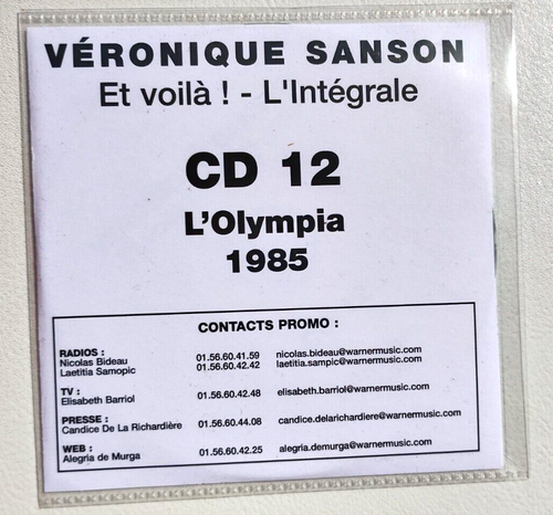VERONIQUE SANSON CD PROMO ♦ OLYMPIA 1985 ( CELUI QUI N'ESSAIE PAS ...