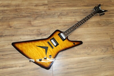 Dean Guitars 6 String ZX Quilt Maple Electric Guitar, Trans Dean Guitars 6 String ZX Quilt Maple Electric Guitar, Trans