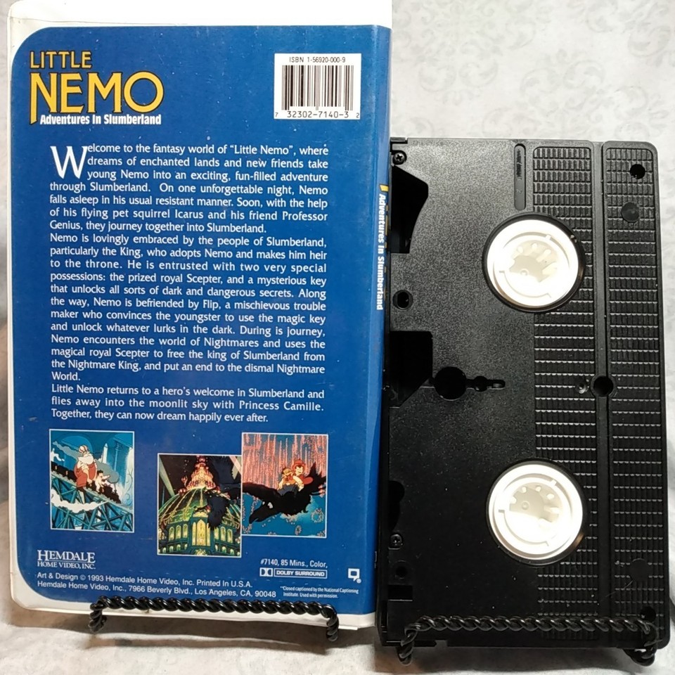 Little Nemo Adventures In Slumberland 1989 Rare Vhs Clamshell Ebay