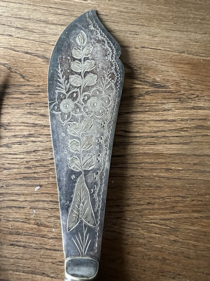 Vintage Silver Plated Fish Serving Set With Antler Handles | eBay UK