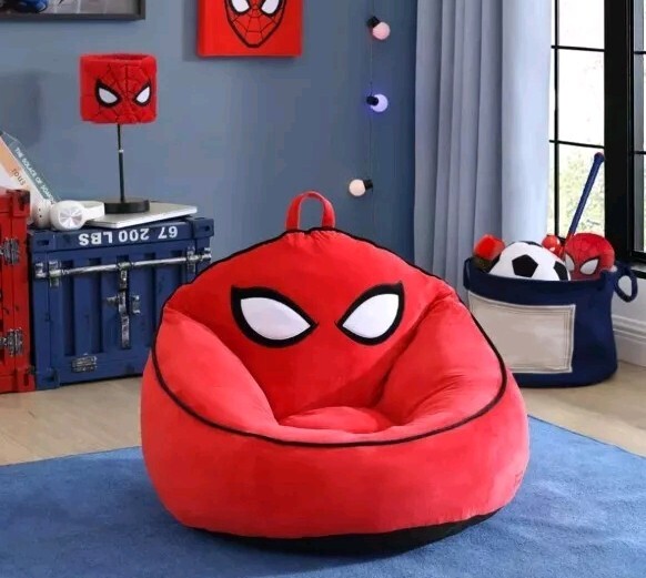Marvel Spiderman Compressed Foam Bean Bag Chair for Kids Red | eBay