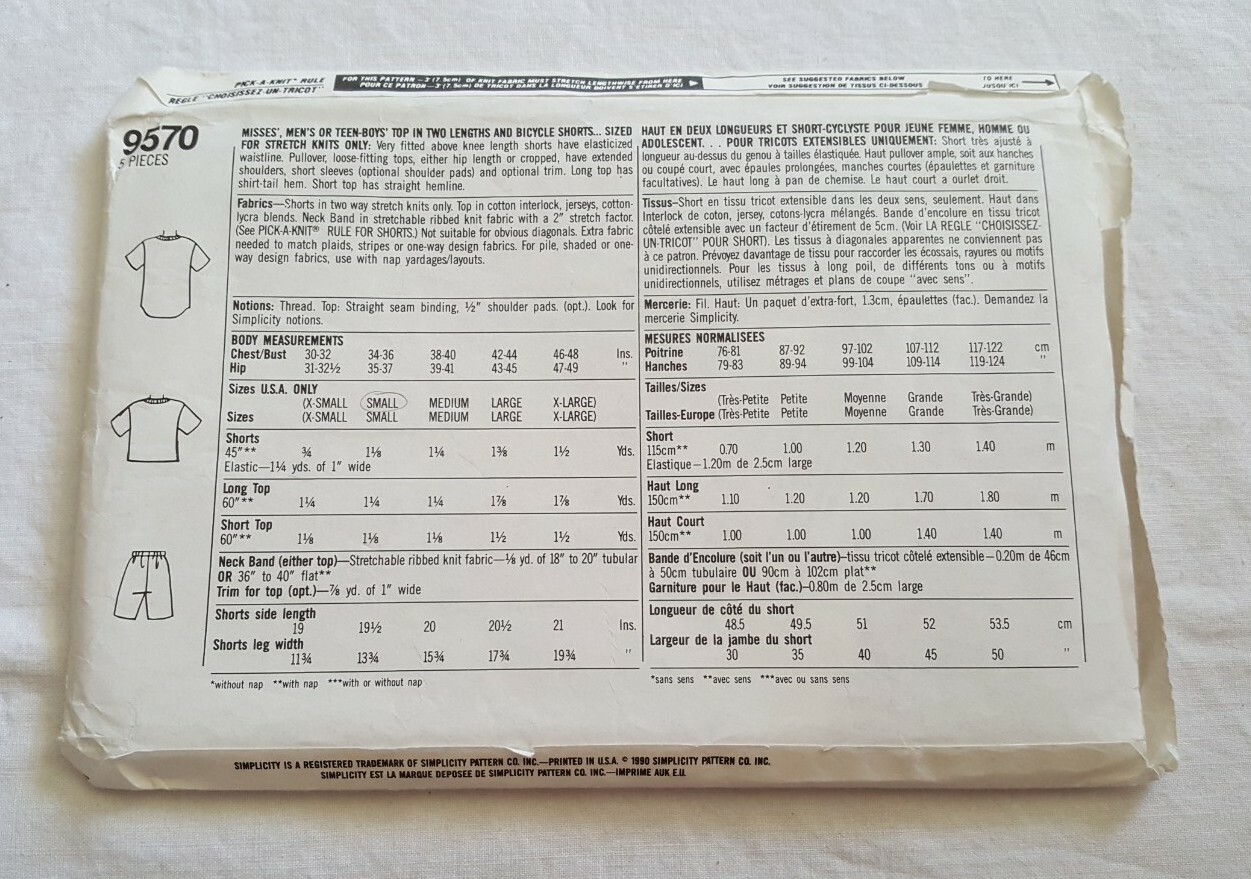 Vintage Uncut 1980 Simplicity 9570 Sewing Pattern Misses Halter Tops ...