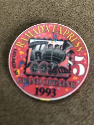 $5 ramada express grand opening 1993 laughlin,nevada casino chip super ...
