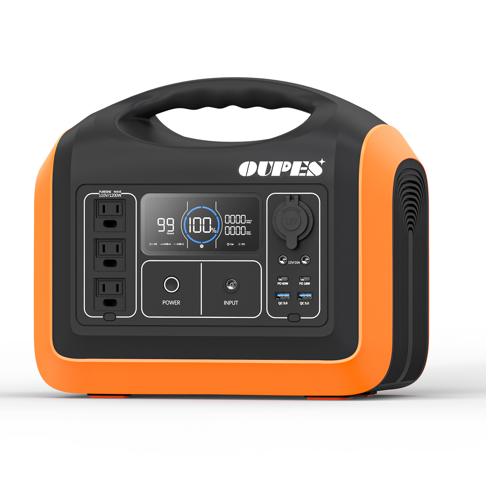 OUPES 1200w Portable Power Station 1200W/992Wh Solar Generator Camping ...