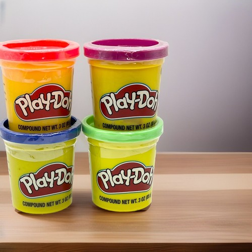 Play-Doh Modeling Compound 4Pack- Red, Purple, Green, Blue, Non-Toxic ...