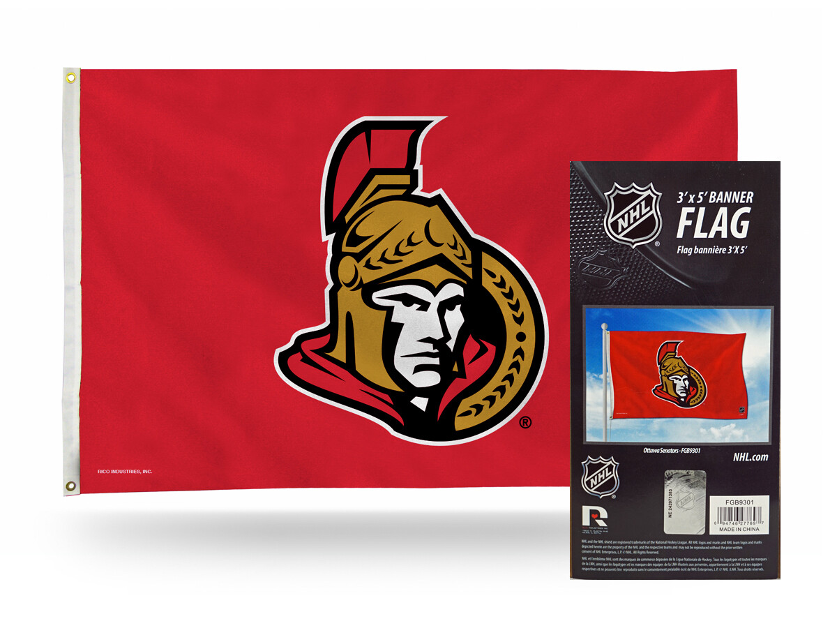 Ottawa Senators NHL 3X5 Indoor Outdoor Banner Flag with grommets for ...