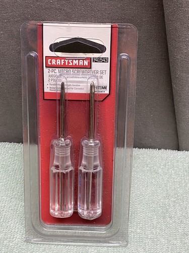 CRAFTSMAN 2-PC Phillips & Slotted Mini Screwdriver Set - 941543 | eBay