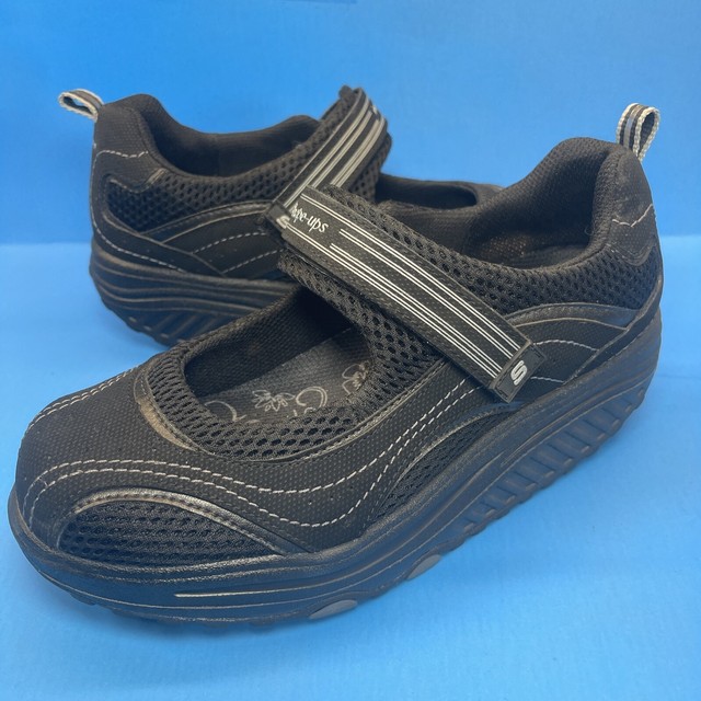 Skechers Shape UPS 11807 Black Mary Jane Walking Toning Womens Shoes ...