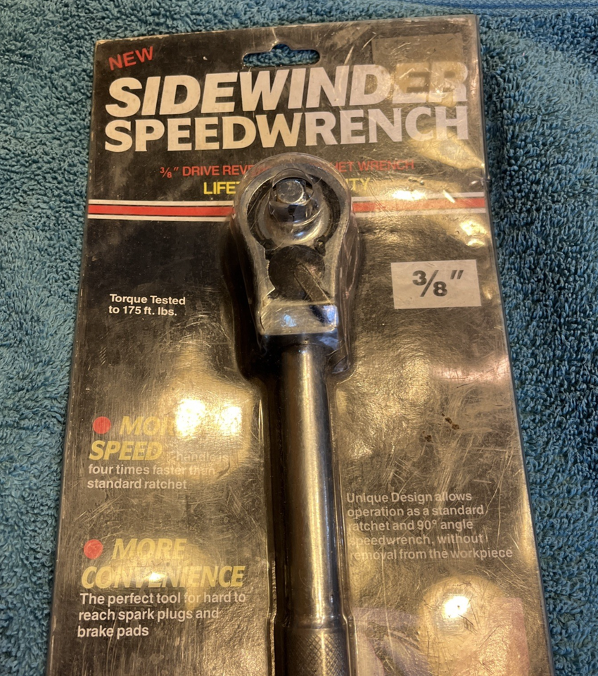 Original SIDEWINDER Ratchet Socket Speed Wrench Pivot T-Handle 3/8 NOS ...