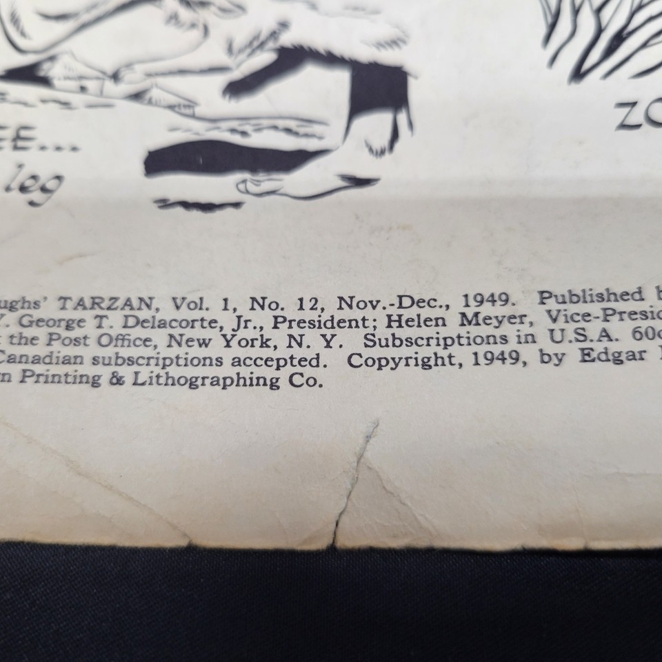 TARZAN Vol 1 #12 Nov-Dec 1949 Edgar Rice Burroughs Comic Book The Price ...