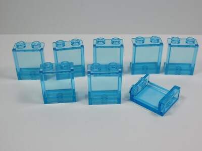 LEGO 8 Trans Light Blue 1x2x2 Wall Panels M6 | eBay