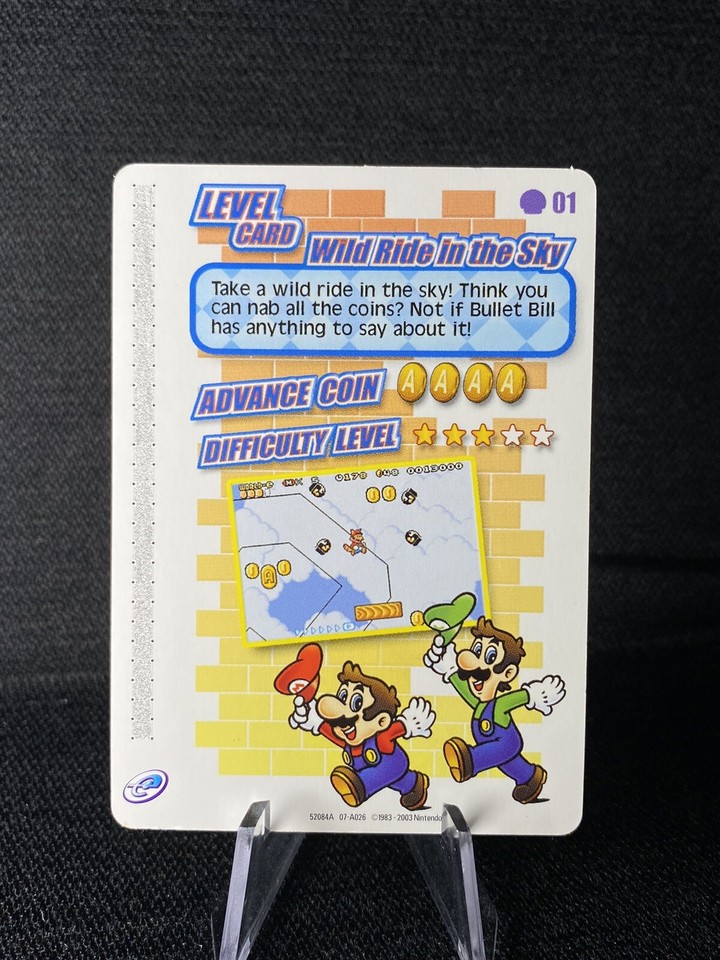 Super Mario Bros. 3 Advance 4 E-Reader Level Card Gameboy Video Game ...