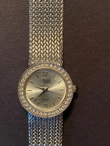 Landau women's watch silver with fake diamond design | eBay