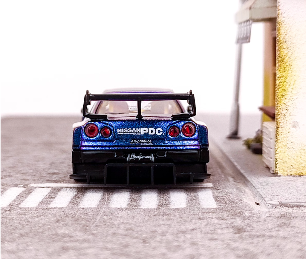 AU CM 1:64 JDM Purple Skyline GTR ER34 LBWK #5 Sports Model Diecast ...