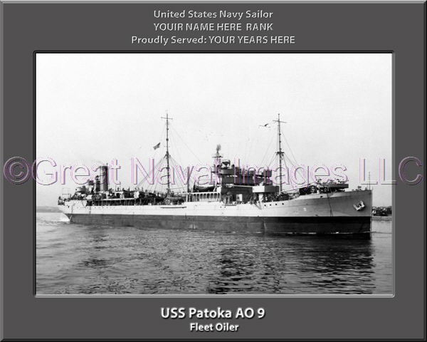 USS Patoka AO 9 Personalized Canvas Ship Photo Print Navy Veteran Gift ...