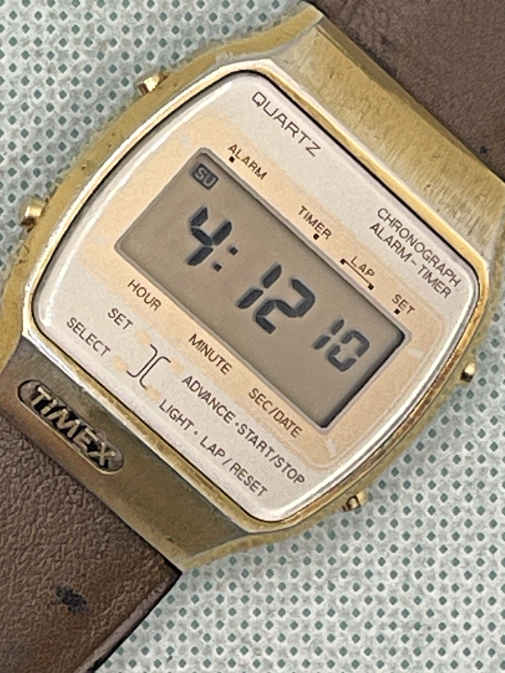 Lot T39 Vintage Timex LCD Watch, Timex Signed Front, New Strap! Only 1 ...