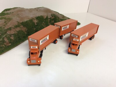 Winross White 9000 Dohrn w/ Dbl. Van Trailer & 18 Wheeler Custom Made ...