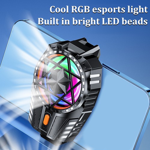 RGB Mobile Phone Radiator Cell Phone Cooler Portable Phone Cooling Fan ...