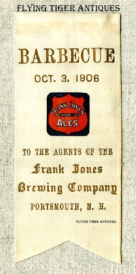 1906 Pre-Prohibition Frank Jones Brewery Co Ribbon From Portsmouth NH ...
