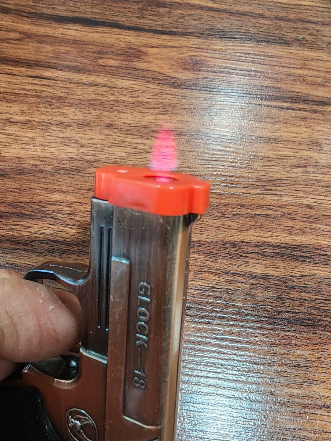 Gun Revolver Lighter Single Flame Butane Refillable Torch Lighter with ...