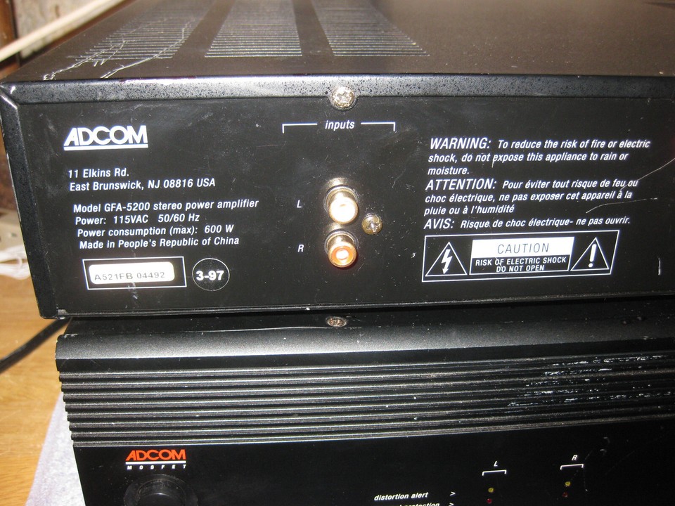ADCOM MOFSET GFA-5200 STEREO POWER AMPLIFIER / PICK UP - EXCELLENT | eBay