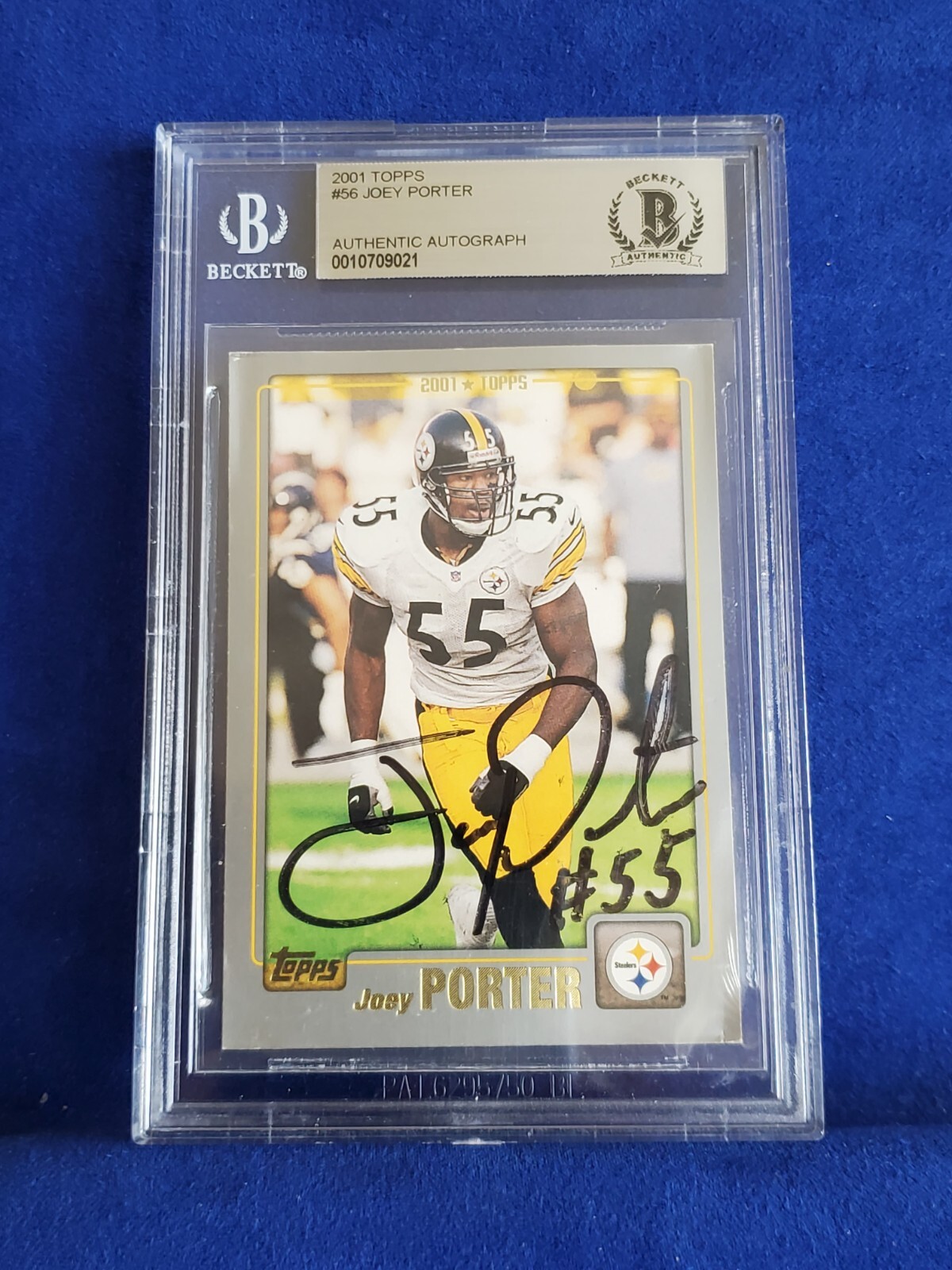 Beckett BAS BGS 2001 Topps Joey Porter Rookie RC Auto Steelers | eBay