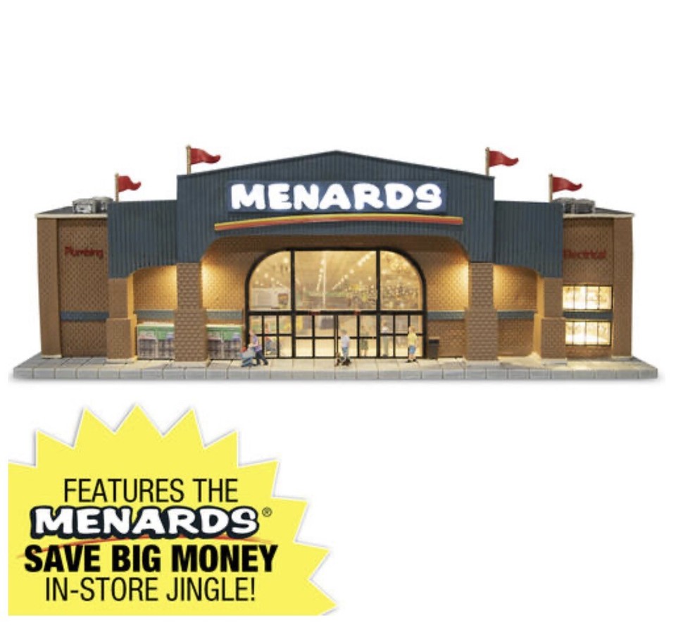 MENARDS STORE CITY BUILDING ACCESSORY! O GAUGE O SCALE TRAIN PLAYS ...
