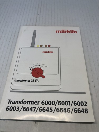 Marklin Transformer 32 VA - 6000/6001/6002/6003/6647/6645/6646/6648 ...