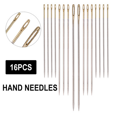 16pcs Assorted Size Set Embroidery Sewing Needles Easy Thread Large Eye ...