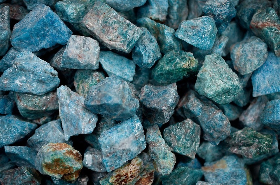 1 Pound of Apatite Mine Run Rough from Madagascar - Cabbing, Tumble ...